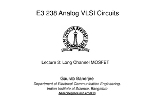 Lab5 Op Amp Design - LAB 5 , E3- 238 ANALOG VLSI CIRCUITS, INDIAN INSTITUTE OF SCIENCE ...