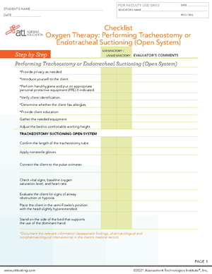 Ati Specimen Collection Obtaining a wound culture checklist - EDUCATOR ...