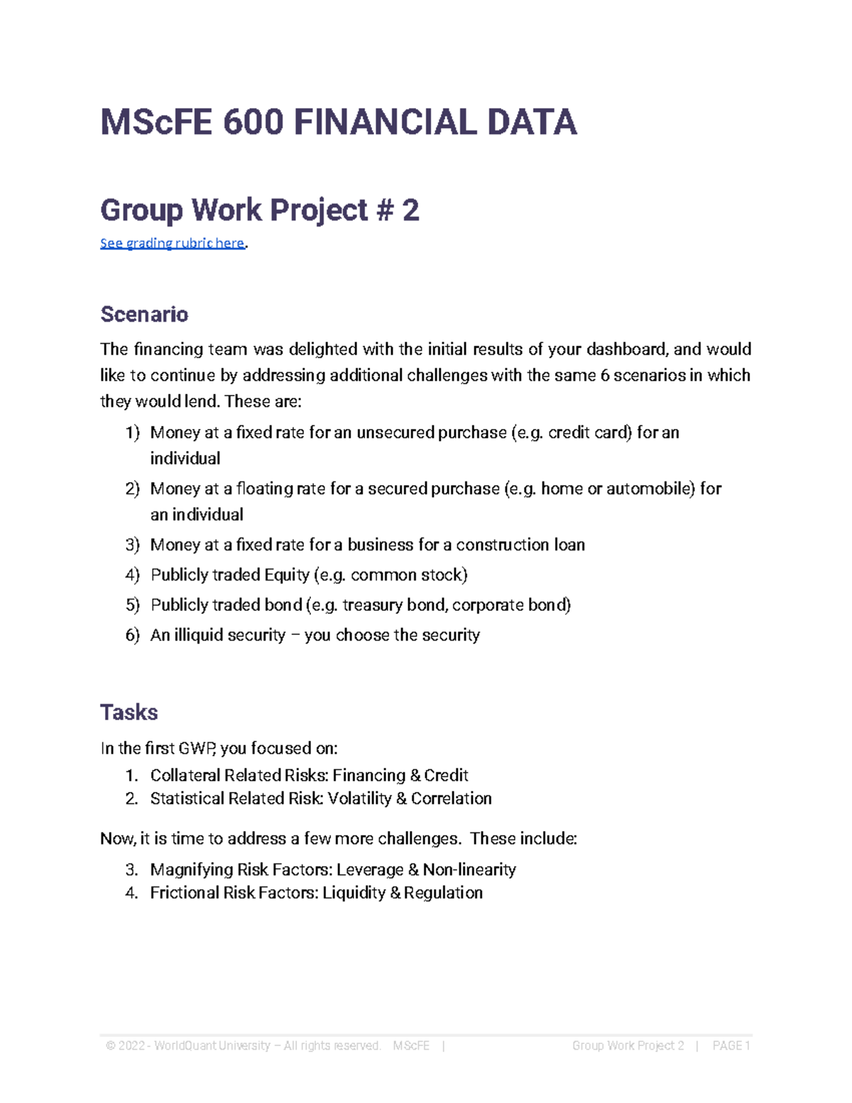 Mscfe 600 Financial Data GWP2 Set B - MScFE 600 FINANCIAL DATA Group ...