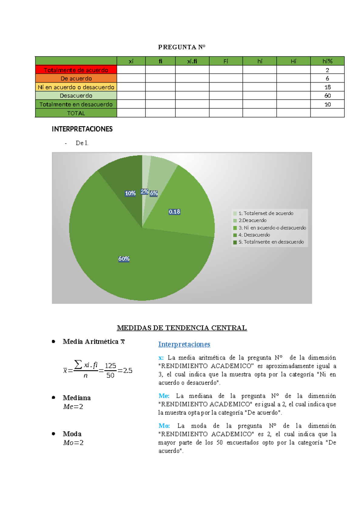 Estadistica trabaofinal (Recuperado automáticamente) - PREGUNTA N° xi ...