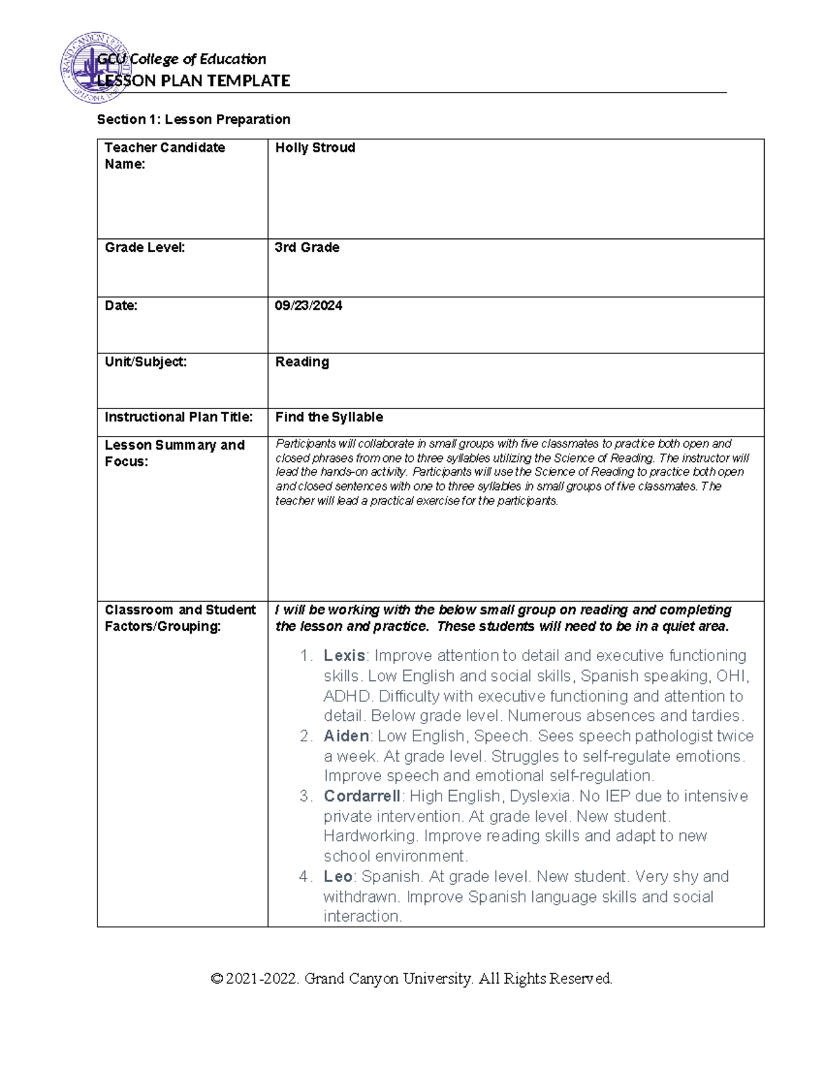 Coe-lesson-plan-template (4) - LESSON PLAN TEMPLATE Section 1: Lesson ...