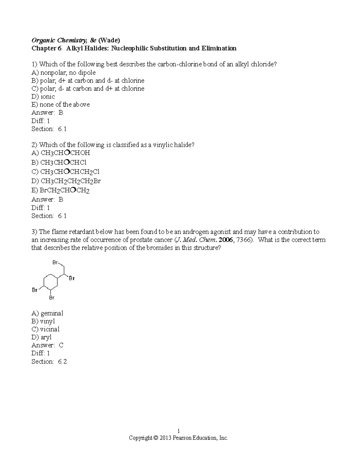 06 Test Bank - Enjoy it will help you understand material - Organic ...