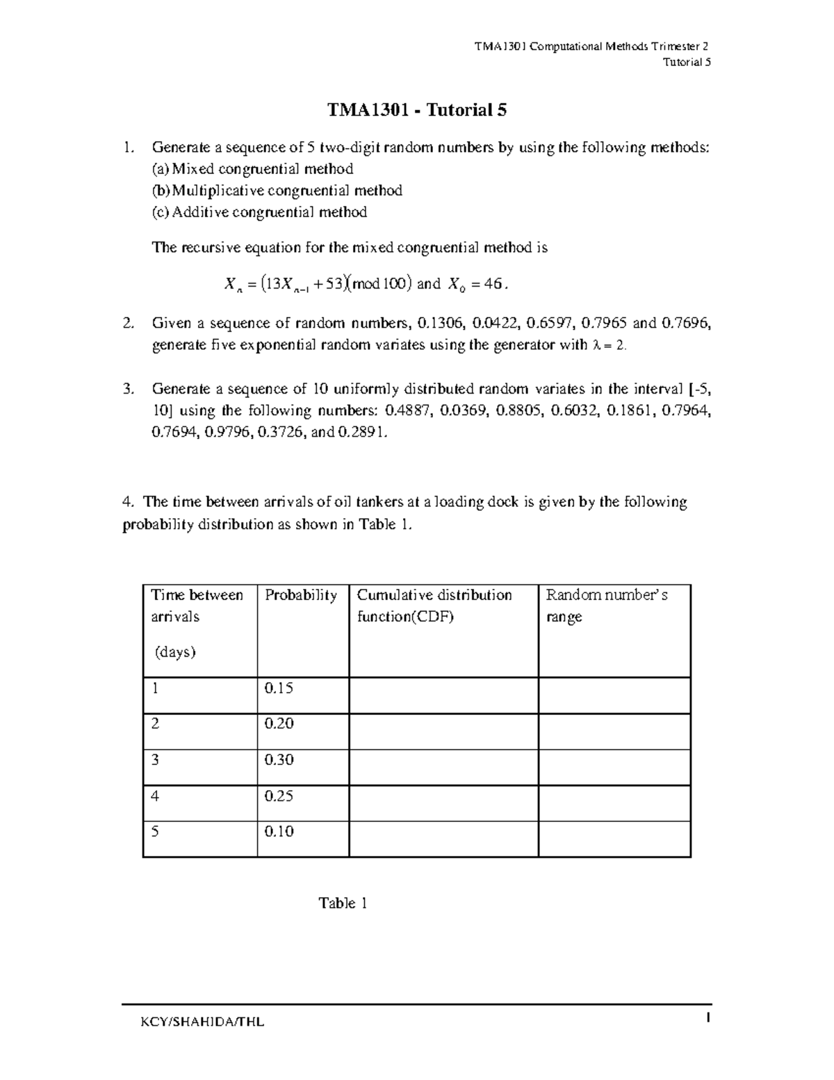 Tutorial 5 Tma1301 Computational Methods Trimester 2 Tutorial 5 Kcyshahidathl 1 Tma1301