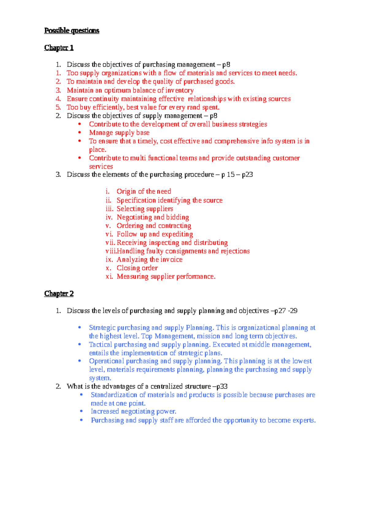 MNP2601-potential questions and answers - Possible questions Chapter 1 ...