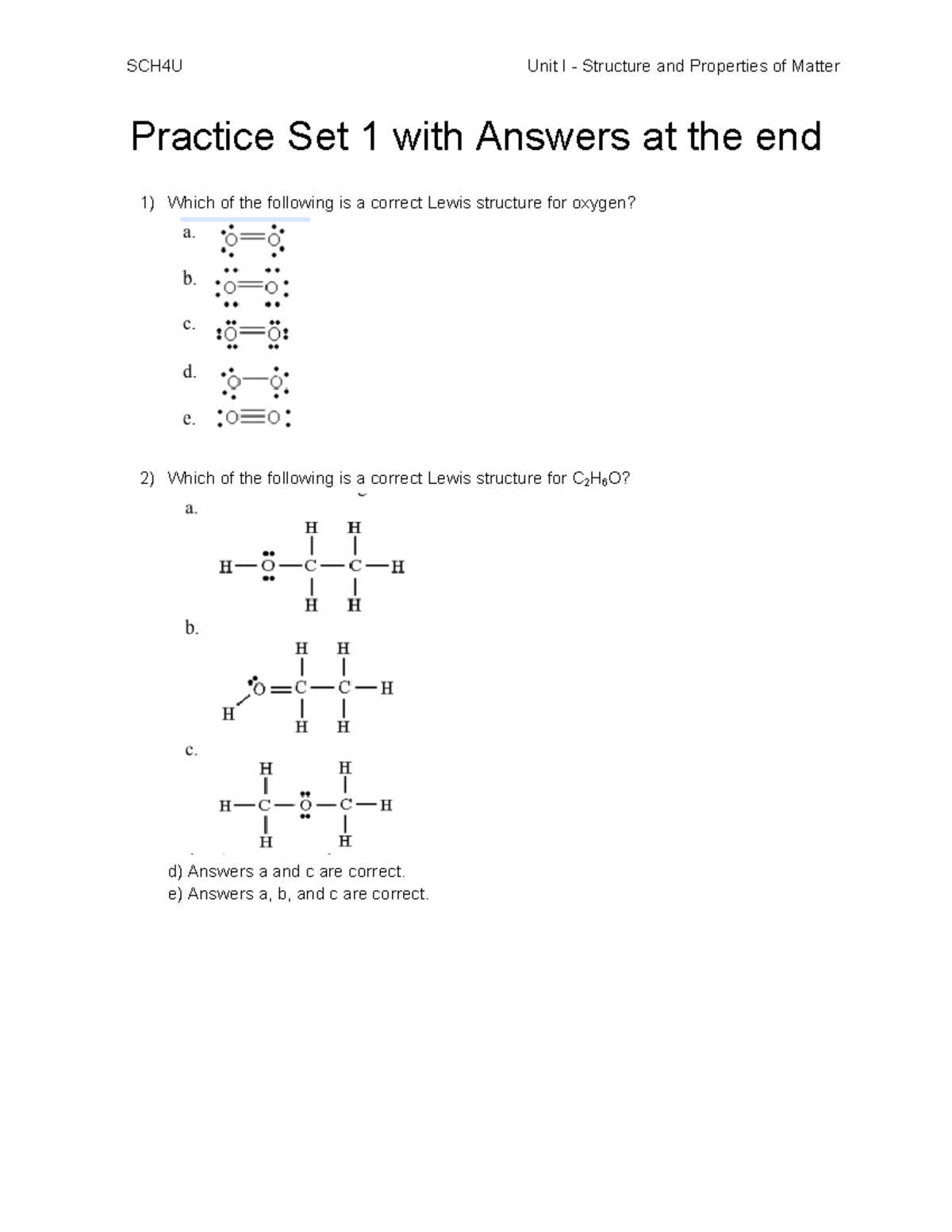 Practice Set 1 with Answers - Practice Set 1 with Answers at the end ...