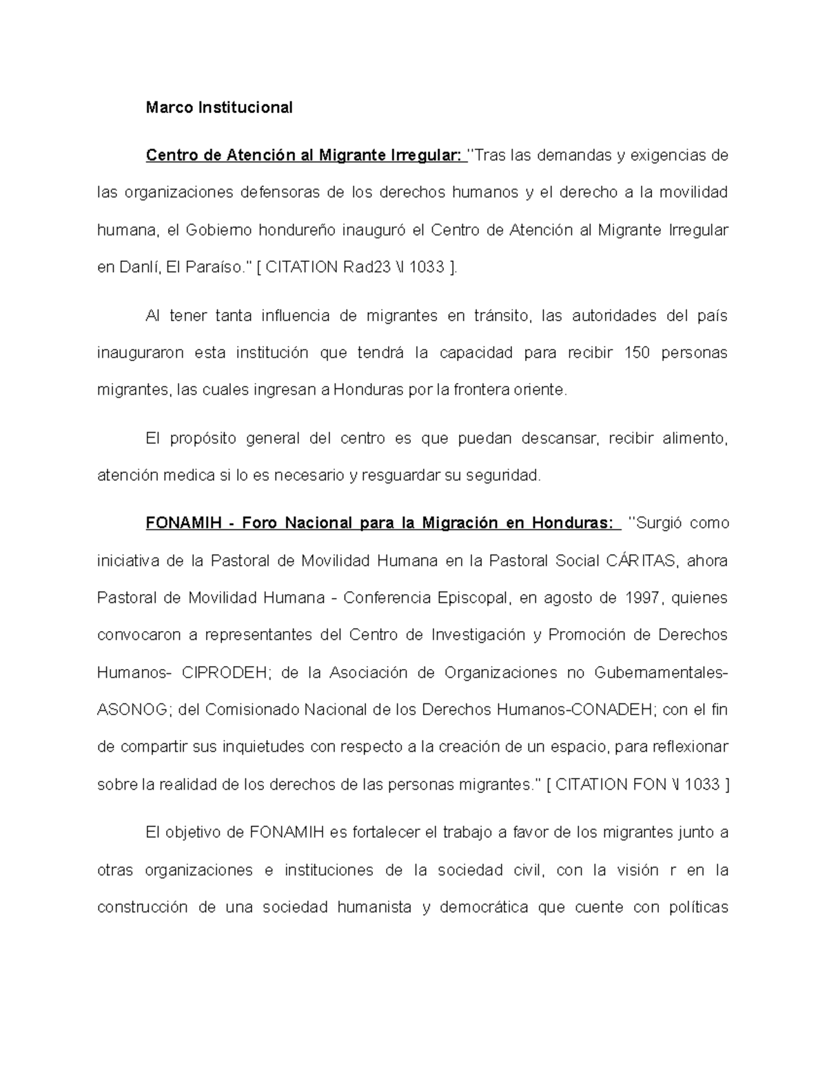 Marco Institucional - Investigacion Mirgacion - Marco Institucional ...