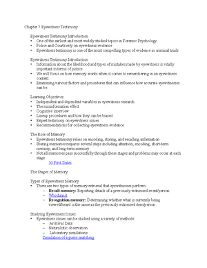 Chapter 5 "Learning" Psychology Notes - • Chapter 5: Learning Module 5A ...