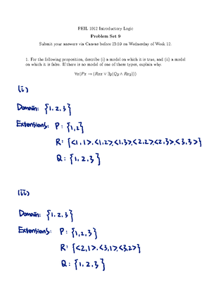 Exercise Worksheet - B Exercises Exercise Sheet 1: Propositional Logic Let p stand for the - Studocu