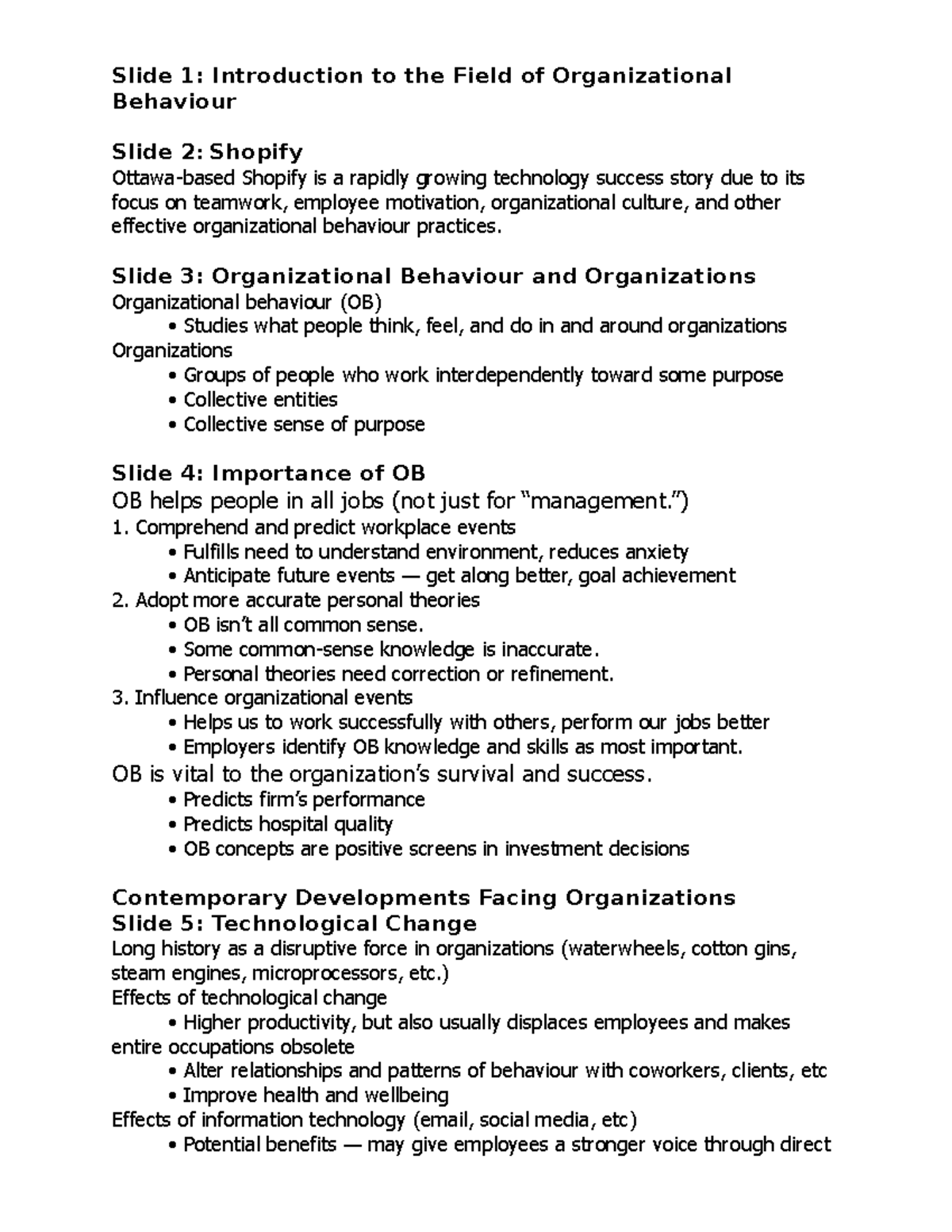 Chapter 1 Slide Notes - Slide 1: Introduction to the Field of ...