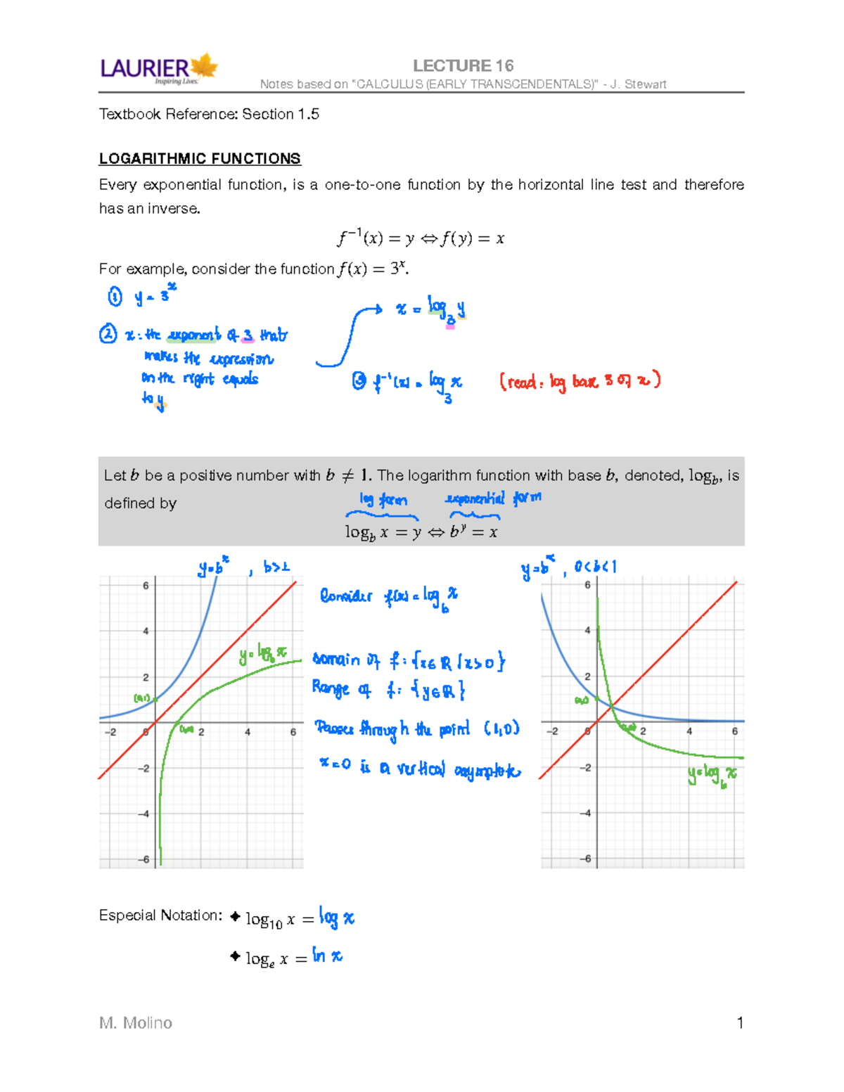 Lecture 16 - MA102 Notes - Notes based on “CALCULUS (EARLY ...