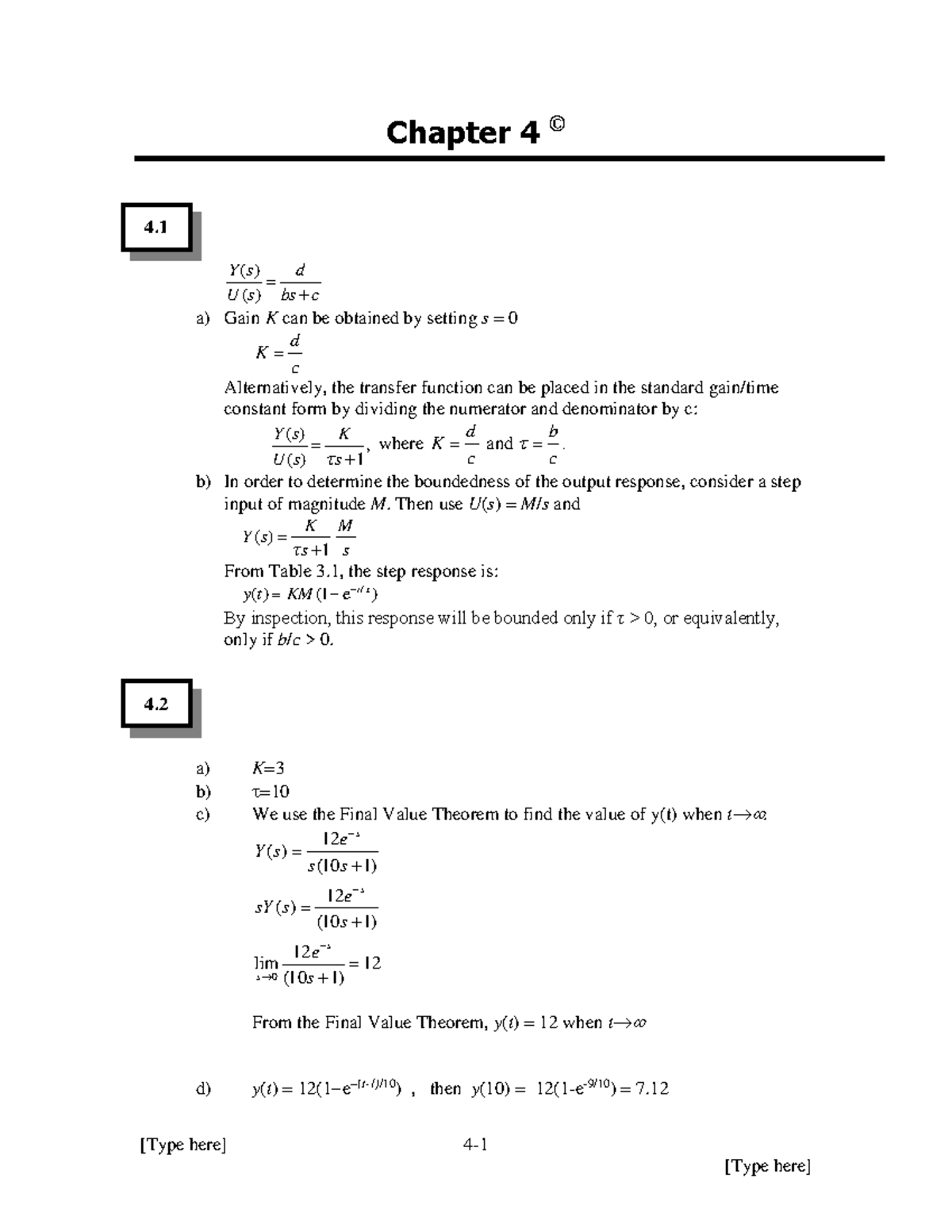 Ch04 - process control chaper 4 textbook question solutions - [Type ...