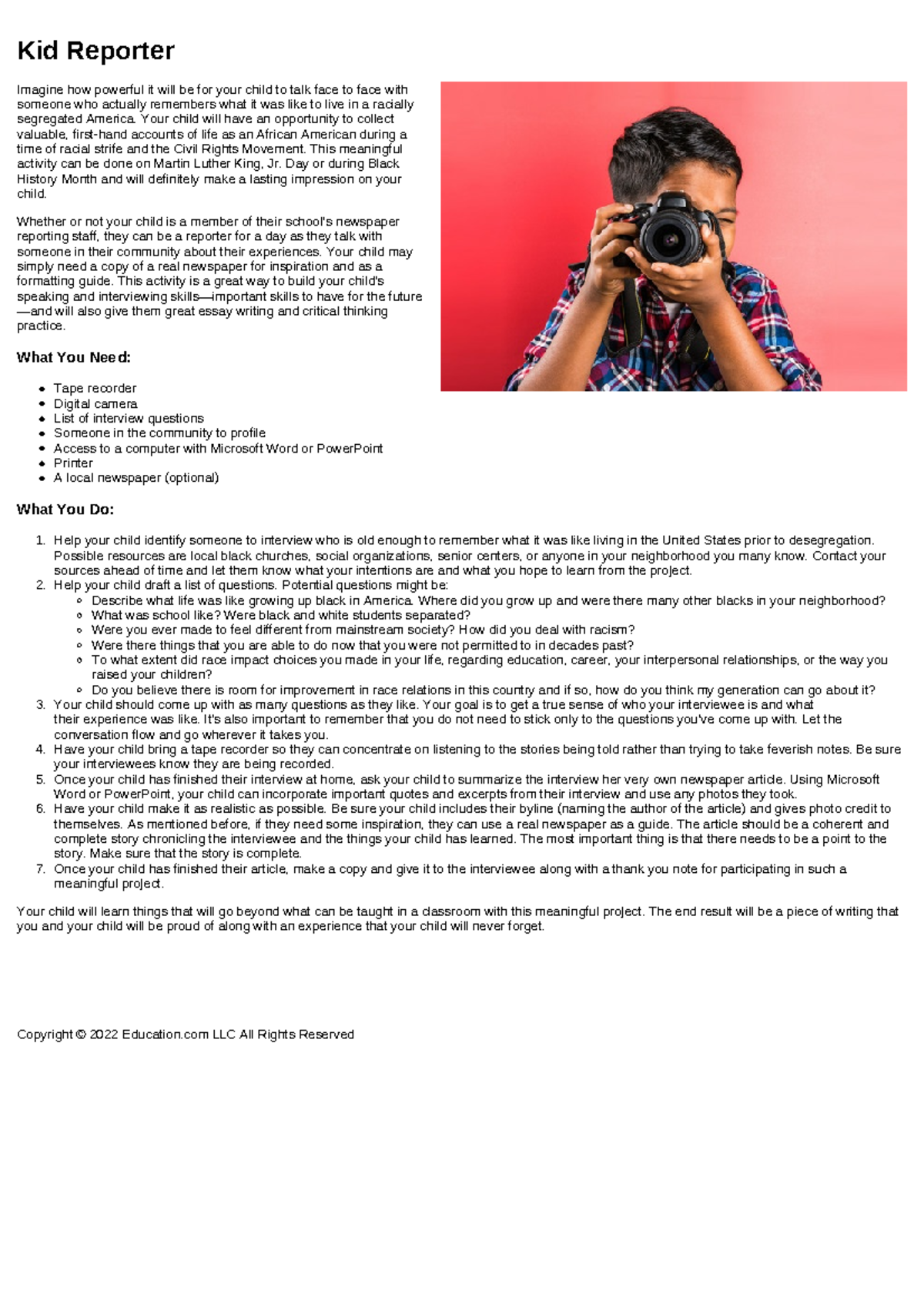 Reporter-day - course info - Kid Reporter Imagine how powerful it will ...