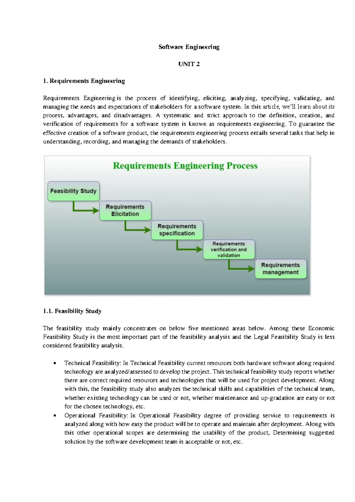 SE Software Engineering UNIT 2 - Software Engineering UNIT 2 ...