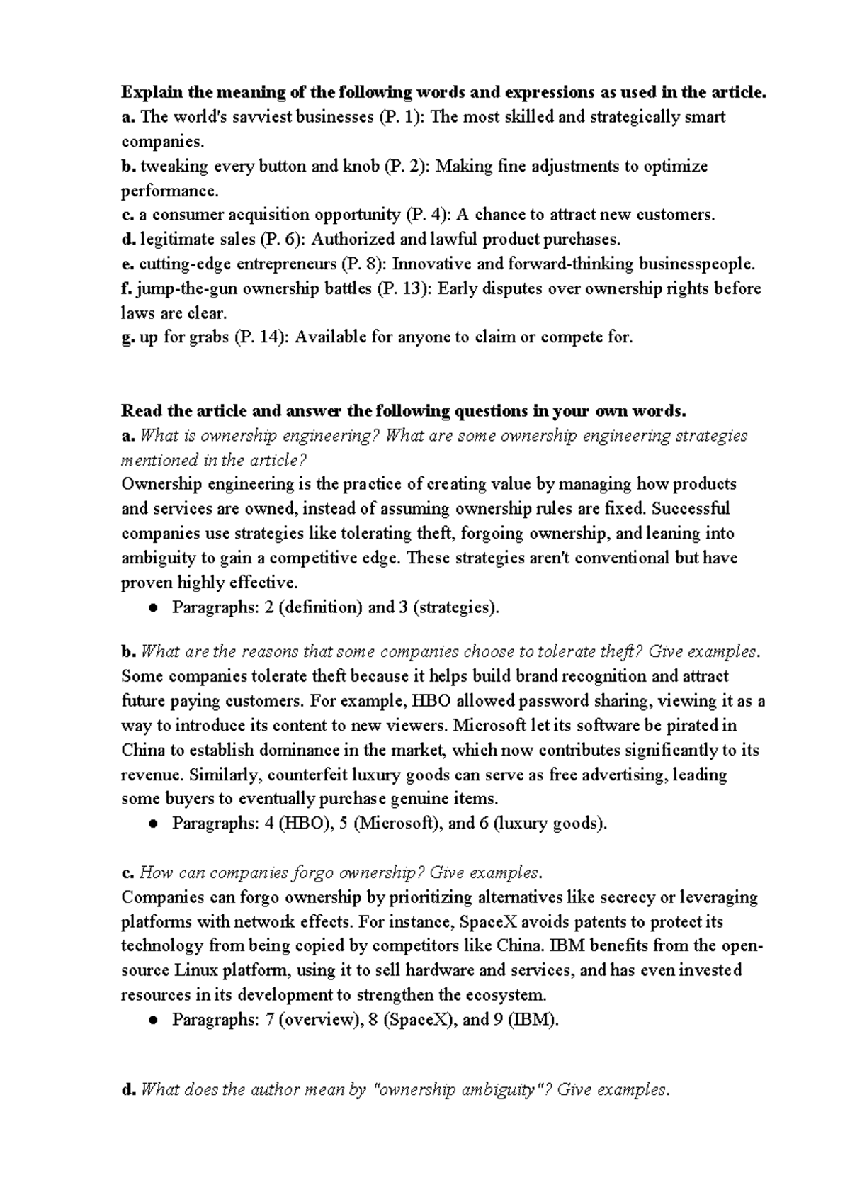 Tacn unit 9 - TACN unit 9 - Explain the meaning of the following words ...