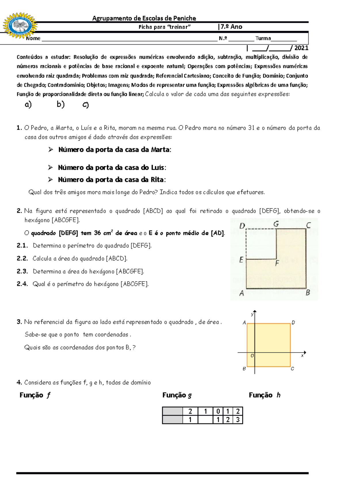 Ficha de trabalho - Agrupamento de Escolas de Peniche Ficha para ...