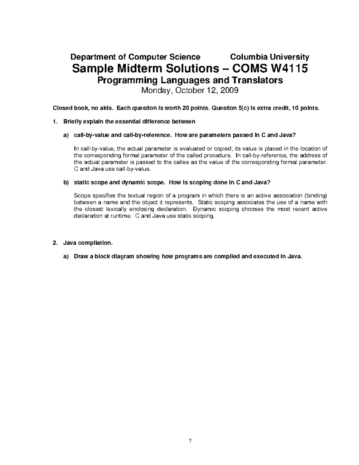 09-10-12 Sample Midterm Solutions - Department of Computer Science ...