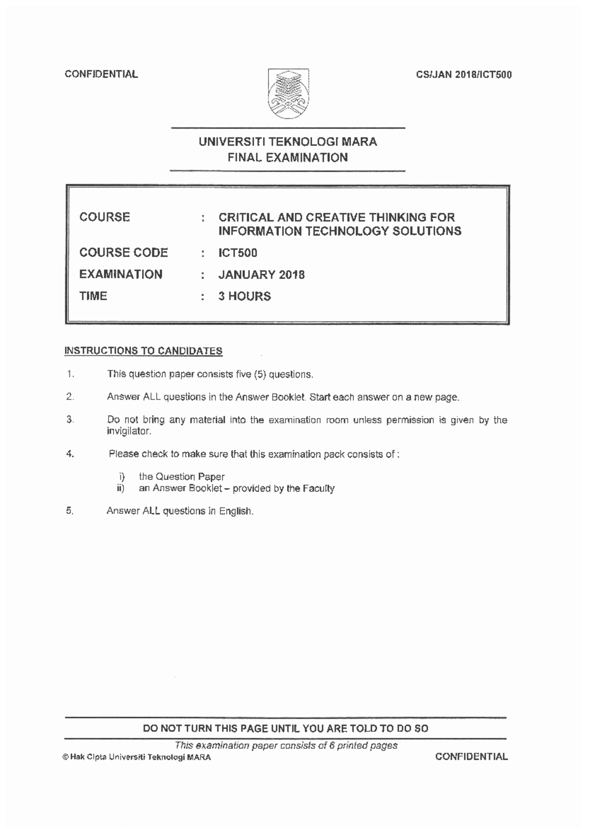 ICT500 - Computer Science - Studocu