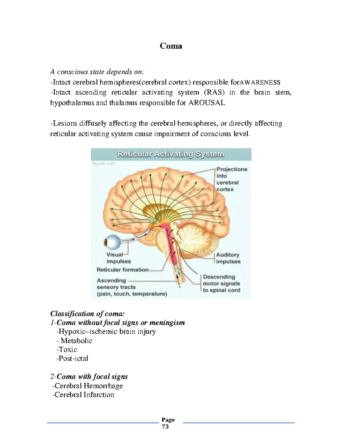 Coma - Coma clinical picture and management - Page Coma A conscious ...