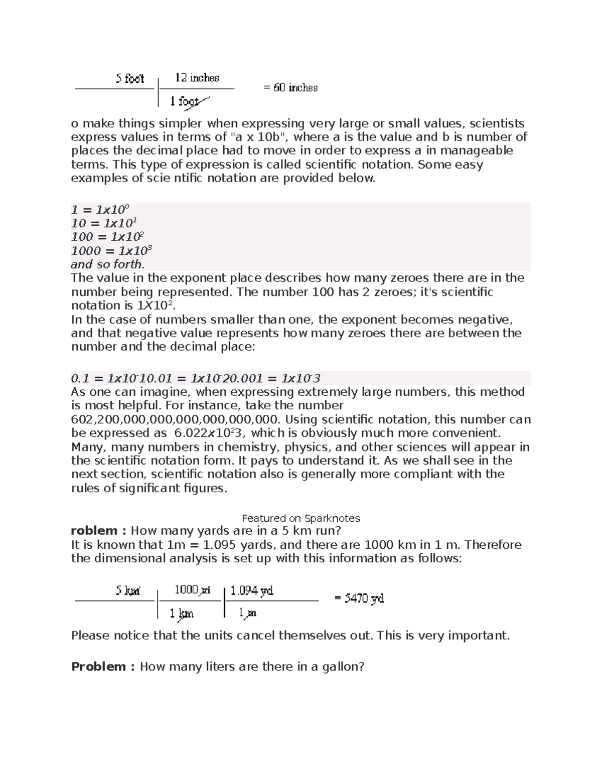 Physics 15 - notes - o make things simpler when expressing very large ...