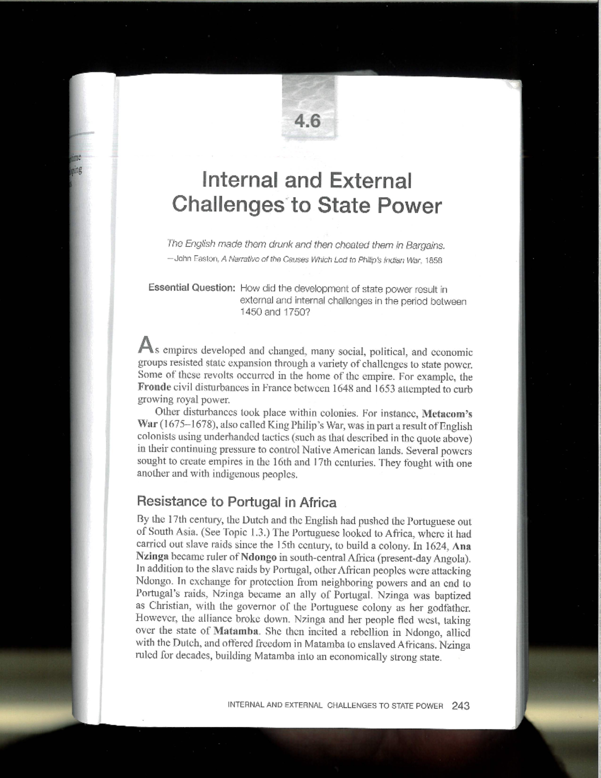 Aamsco Unit 4.6 - 4. Internal and External Challenges to State Power ...