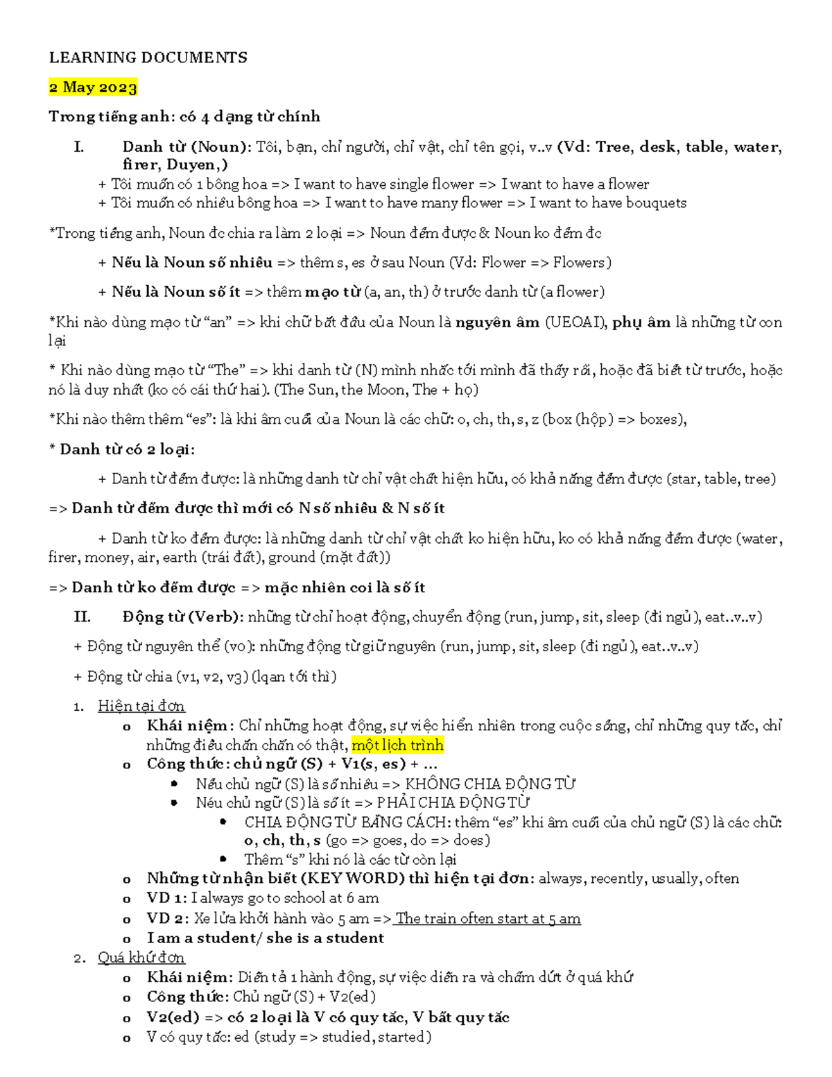 Learning documents - let be the one - LEARNING DOCUMENTS 2 May 2023 ...