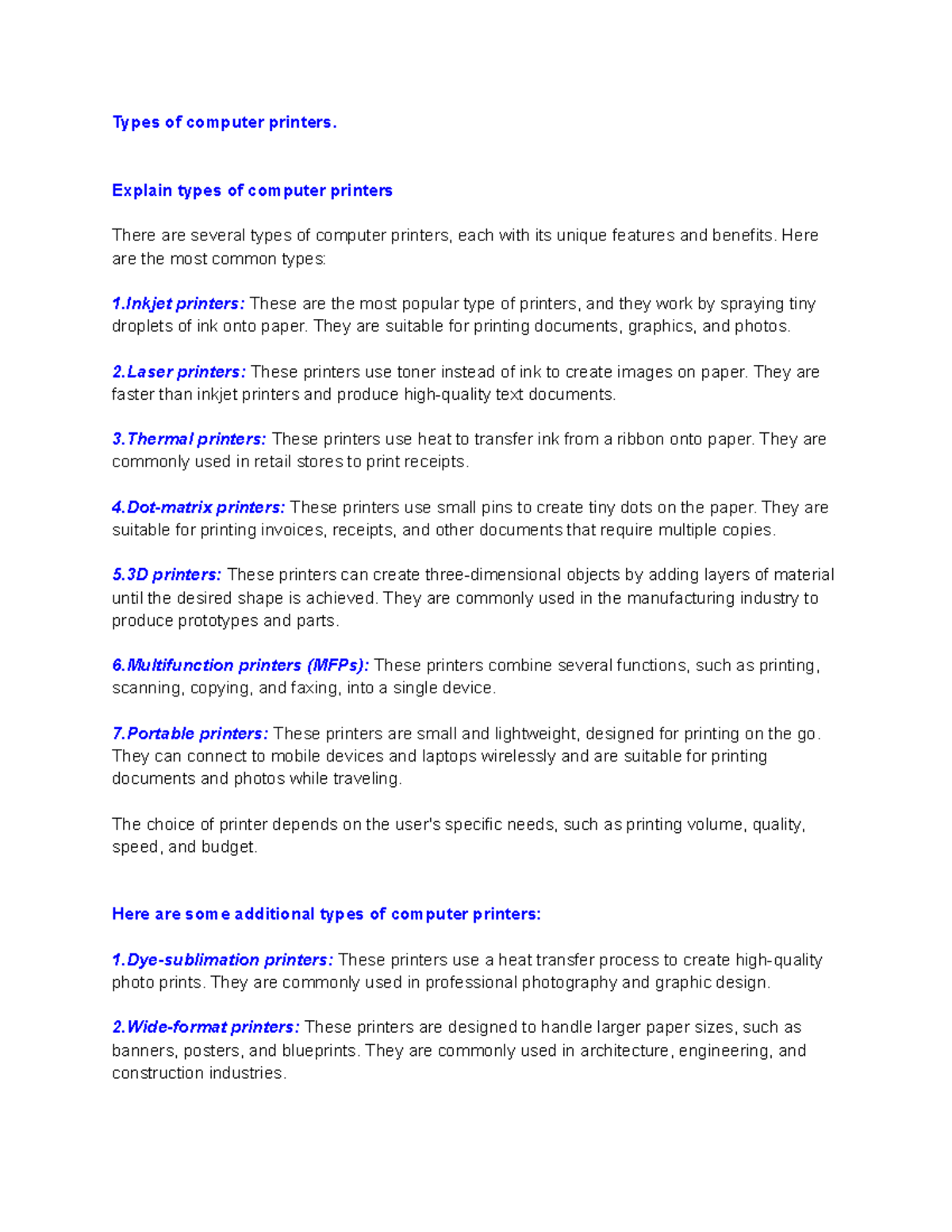 explain-types-of-computer-printers-types-of-computer-printers