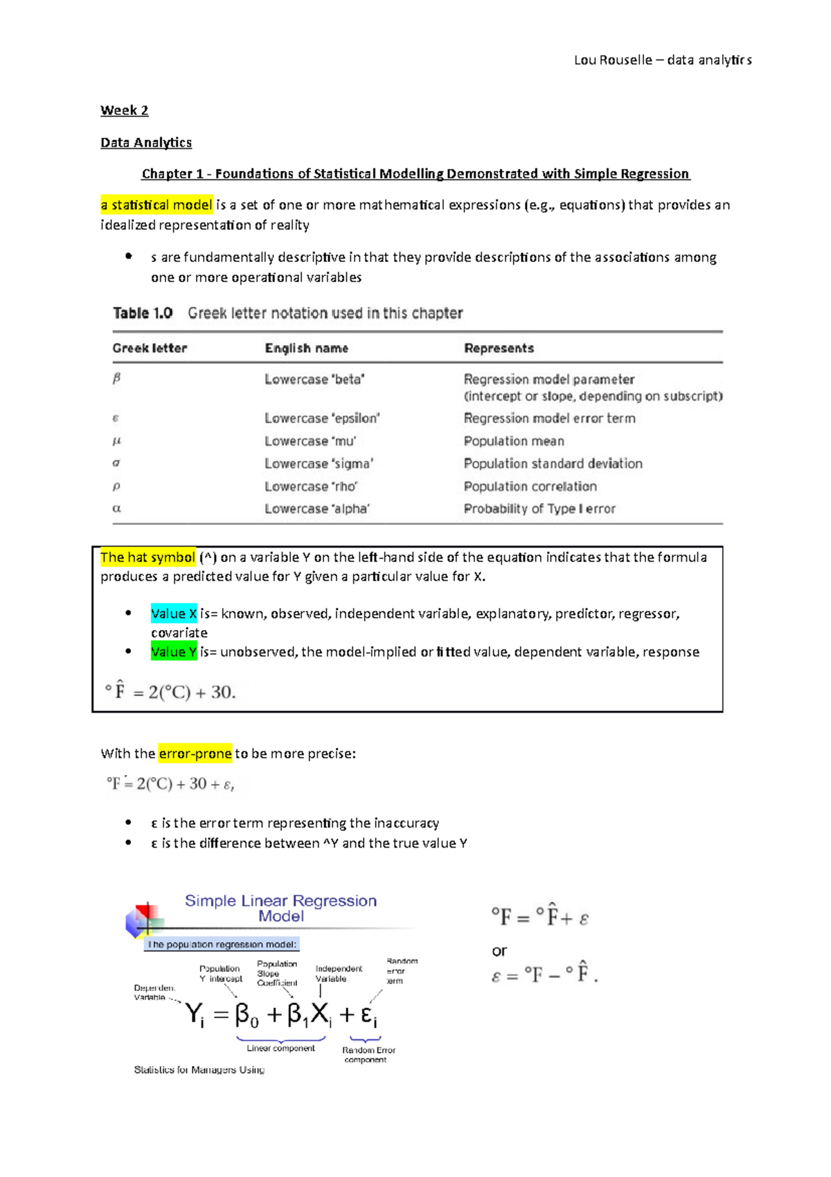 Summary chapter 1 - Week 2 Data Analytics Chapter 1 - Foundations of ...