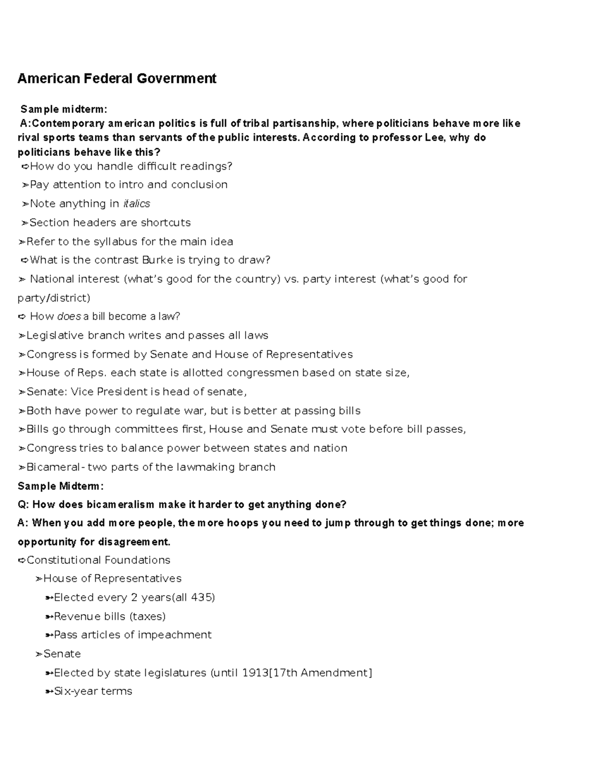 American Federal Government 6 - American Federal Government Sample ...