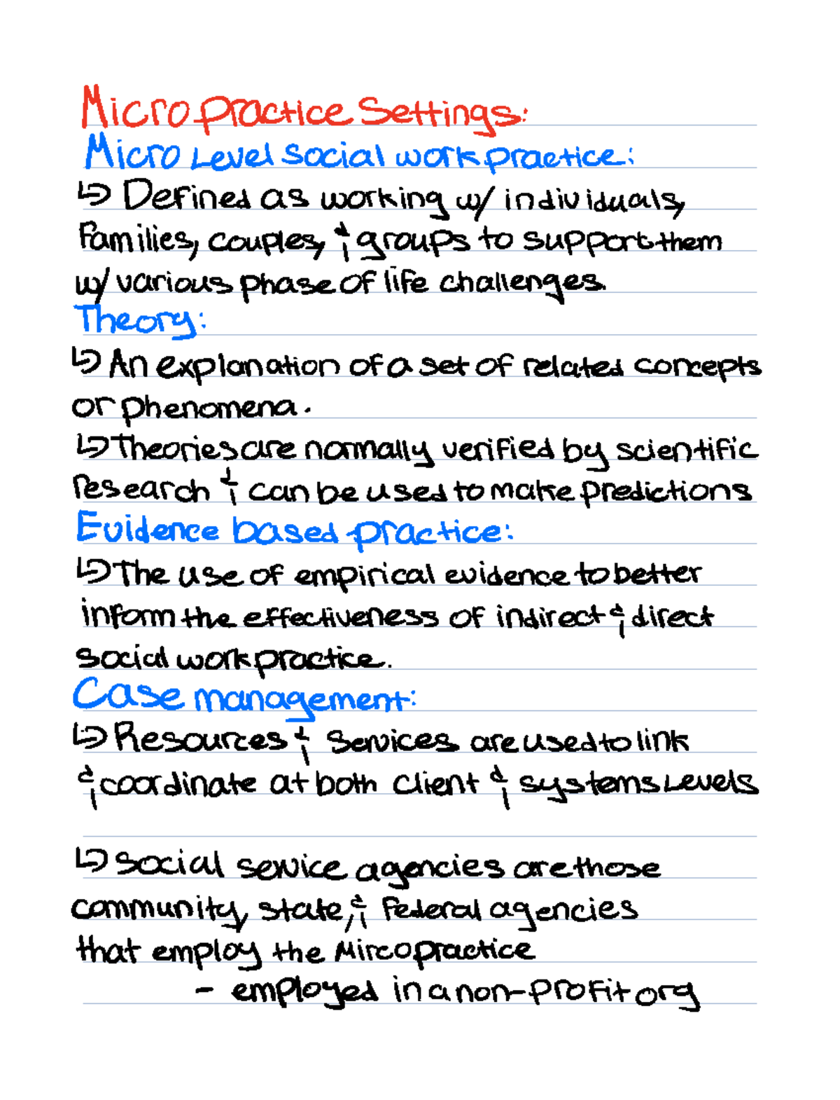 Week 5-6 notes copy - Micro practice ####### settings Micro Level ...