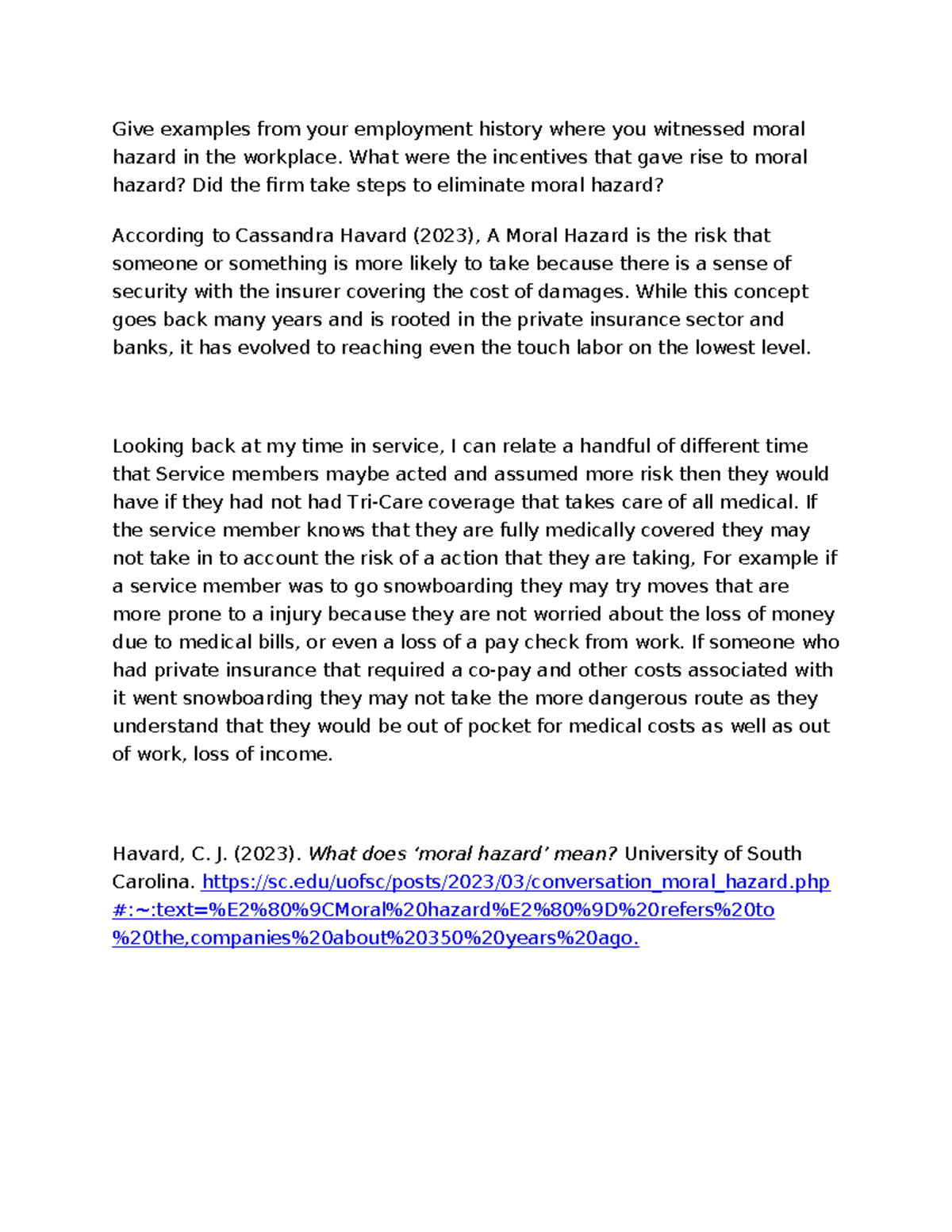 10202024 - Talking points - Give examples from your employment history ...