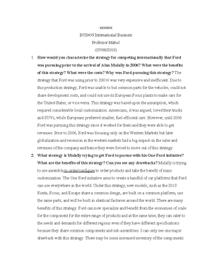 Case study #7 JCB in India (Hill & Hult, pages 392-93) - xxxxx BUS 493 ...