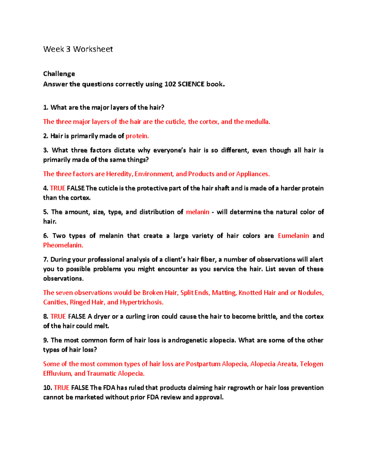 Level 5 - Week 3 Worksheet - COSM 055EF - FC - Studocu