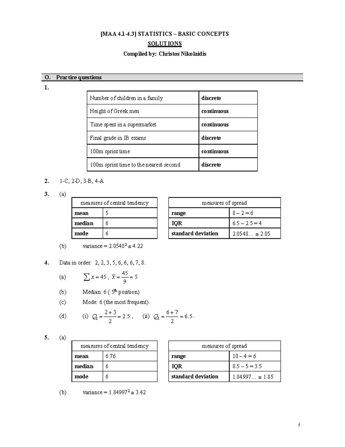 [MAA 4.1-4.3] Statistics - Basic Concepts solutions 2 - ####### [MAA 4. ...