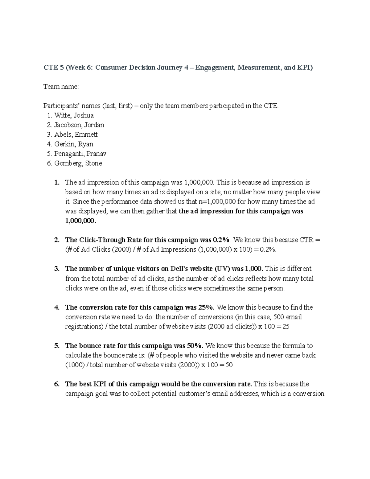 CTE 5 - Discussion work - CTE 5 (Week 6: Consumer Decision Journey 4 ...