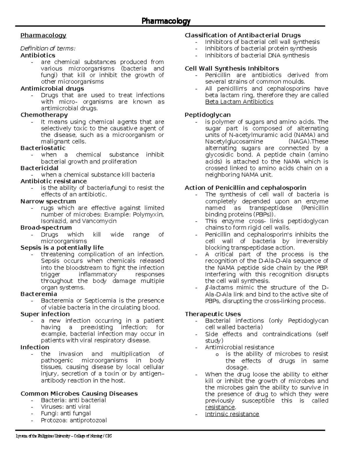Pharmacology 2 - reviewer - Pharmacology Definition of terms ...