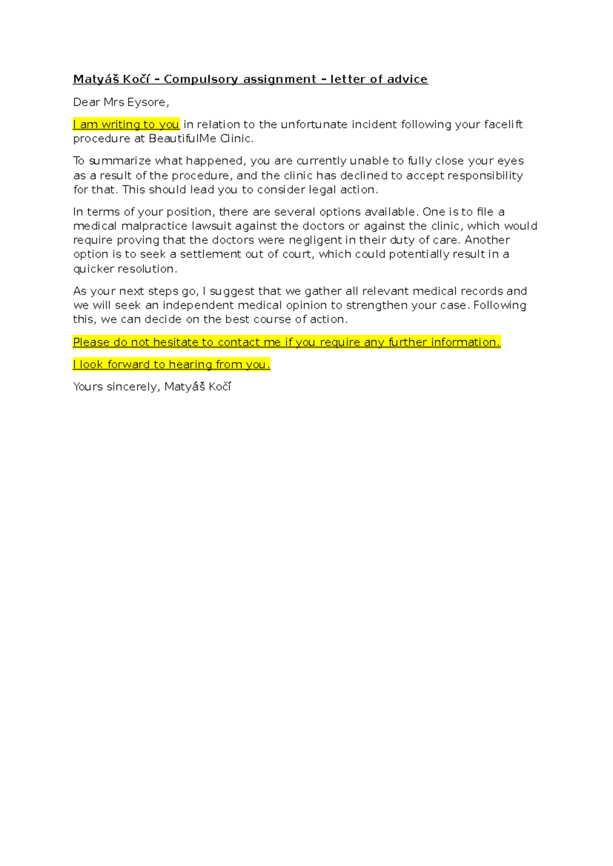 Matyáš Kočí - letter of advice - final version - Matyáš Kočí ...