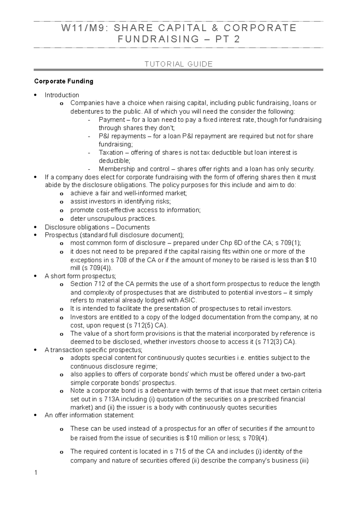 WK11:M9 - Share Capital & Corporate Fundraising - Pt 2 - 200018 - UWS ...
