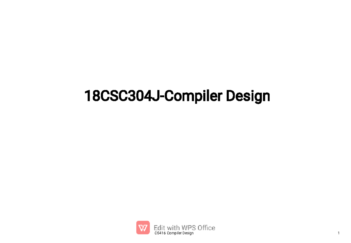 Unit-1 1 - These are important notes for Compiler Design. - Studocu