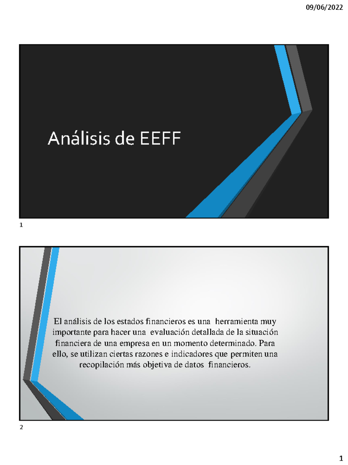 Análisis de EEFF - estado de situacion financiera - Análisis de EEFF El ...