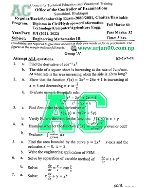 Compulsary Mathematics Model set 3 - SEE 2080 (2024) clgjfo{ ul0ft lbOPsf lgb]{zgsf cfwf/df cfˆg ...