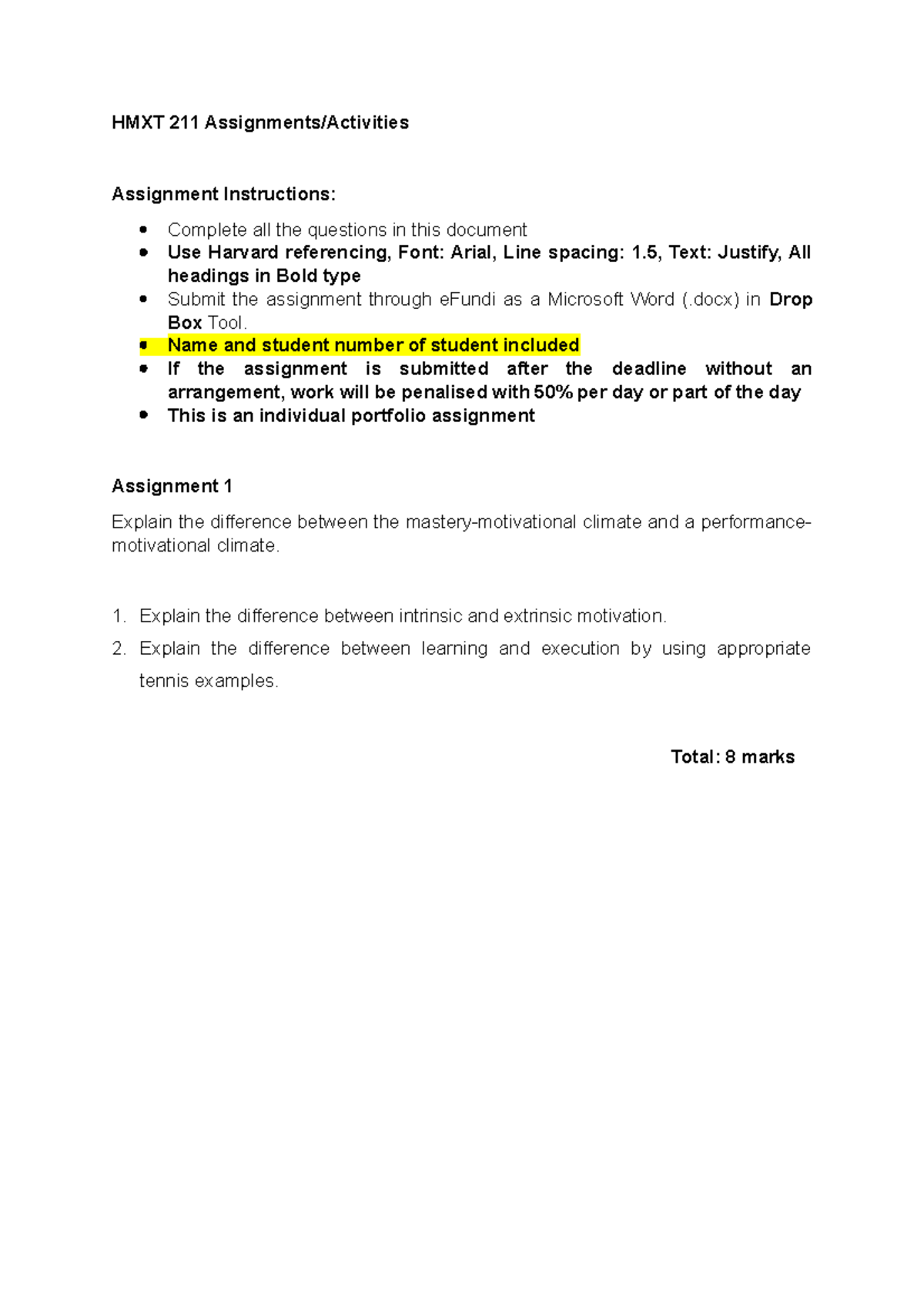 HMXT 211 Assignments 2023 - HMXT 211 Assignments/Activities Assignment ...