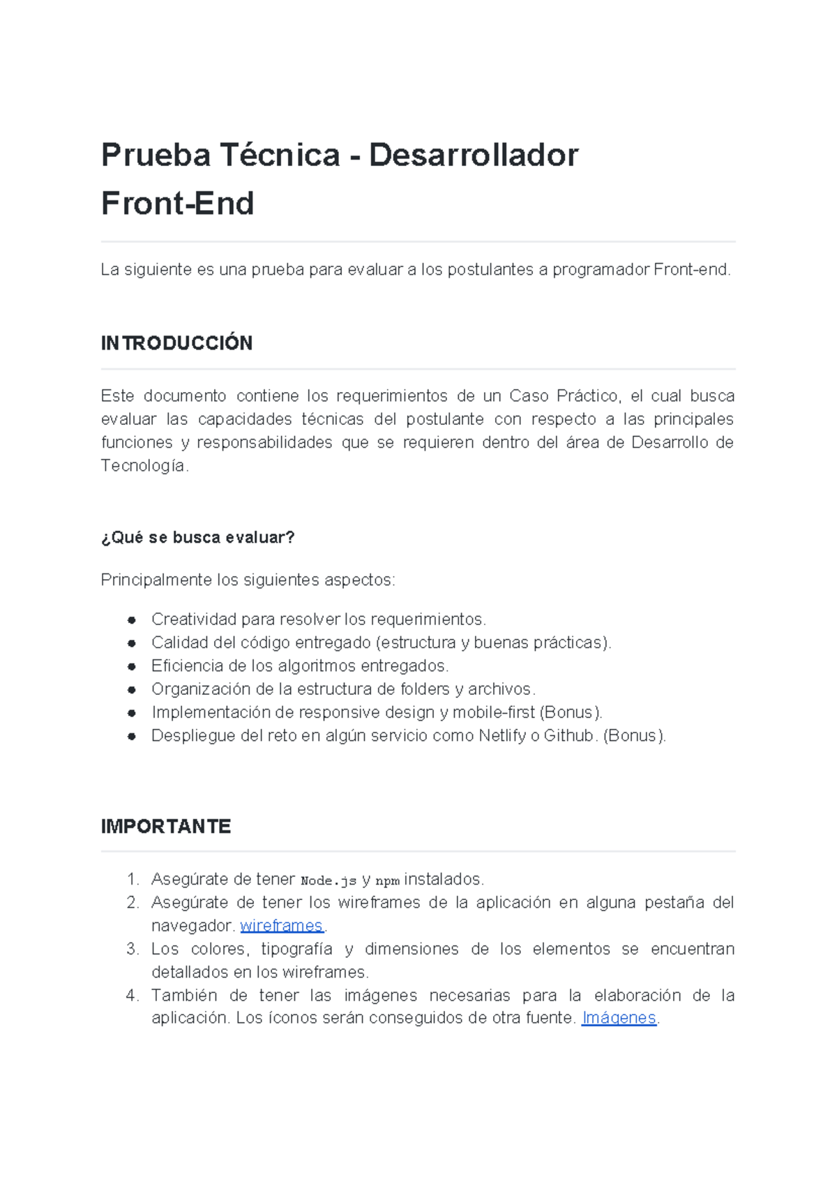 R3 Front End - njasdfnaskdnfsd - Prueba Técnica - Desarrollador Front-End La siguiente es una ...
