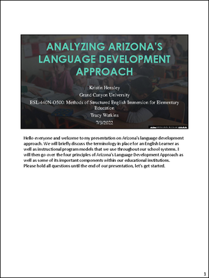 [Solved] Discuss components of Arizonas approved researchbased SEI ...