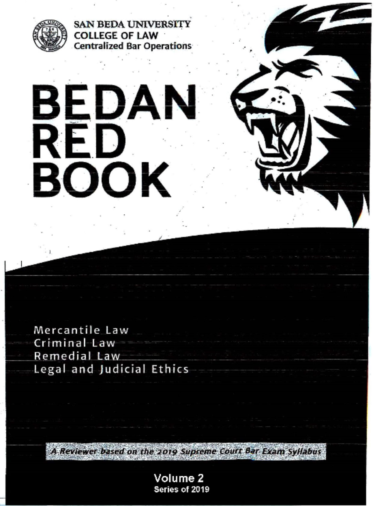 Beda-Red-Book-2019-Legal-Ethics - Corporate Law - Studocu