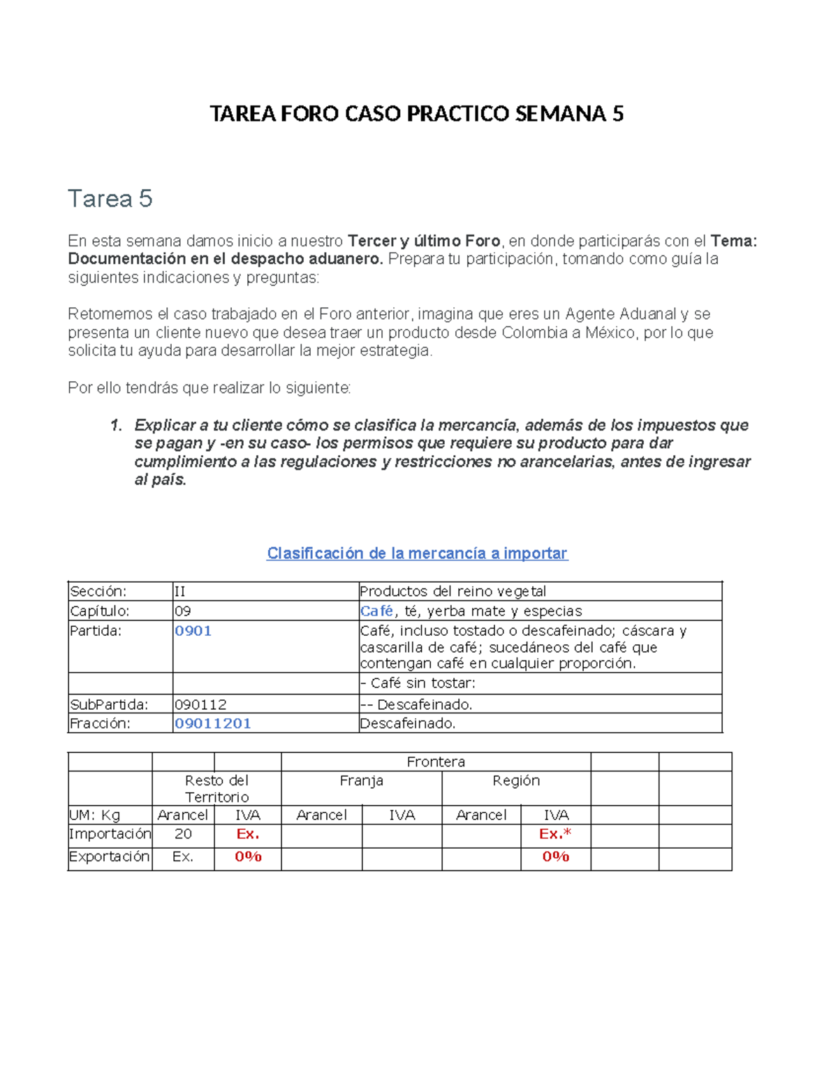 E2 Tarea FORO CASO Practico Semana 5 - TAREA FORO CASO PRACTICO SEMANA 5 Tarea 5 En esta semana ...
