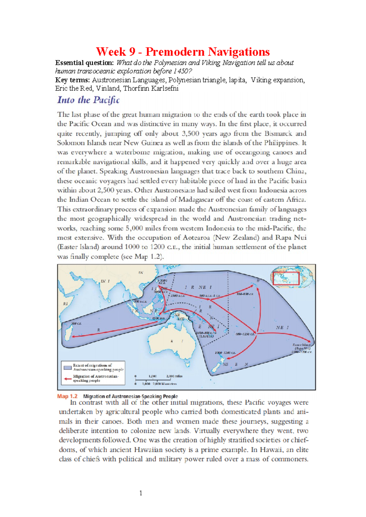Reading Week 9 - Premodern Navigation - History SL - Week 9 - Premodern Navigations Essential ...