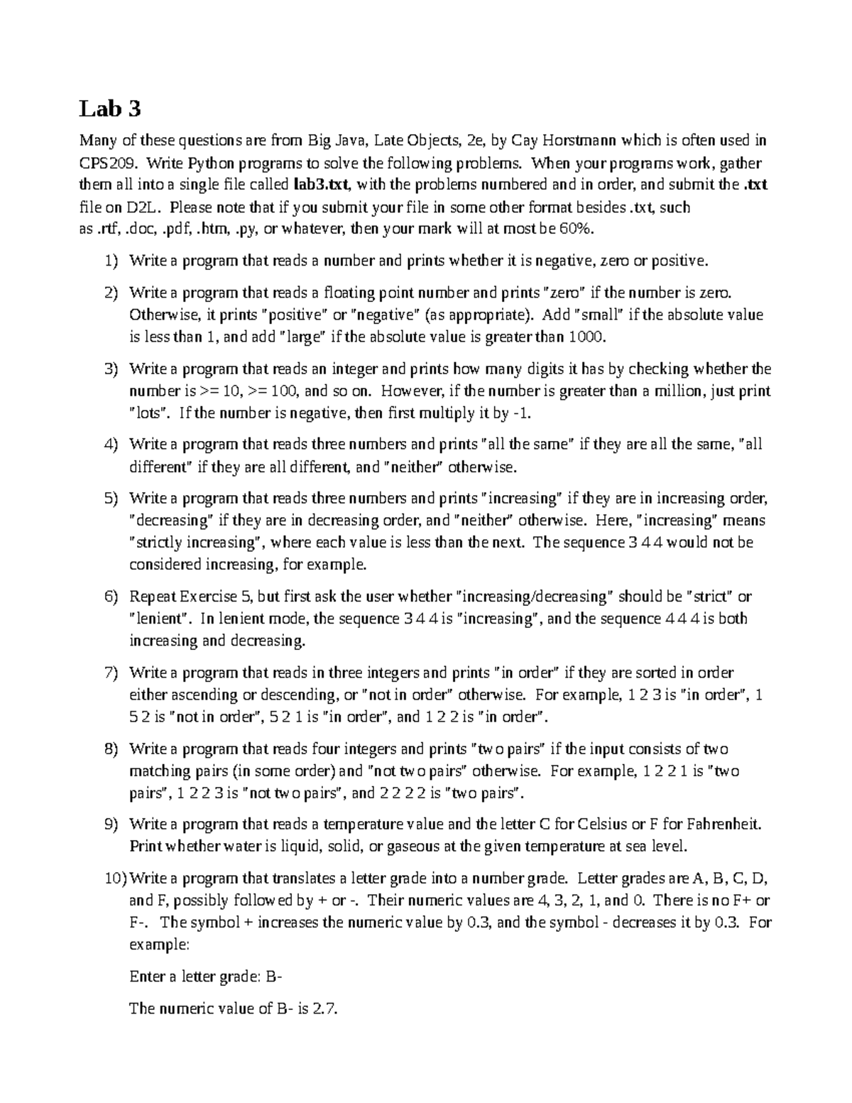 Lab3v4 103457765 assignment 1fewr4e54354tfdsfsdfdfsdv and exam - Lab 3 ...