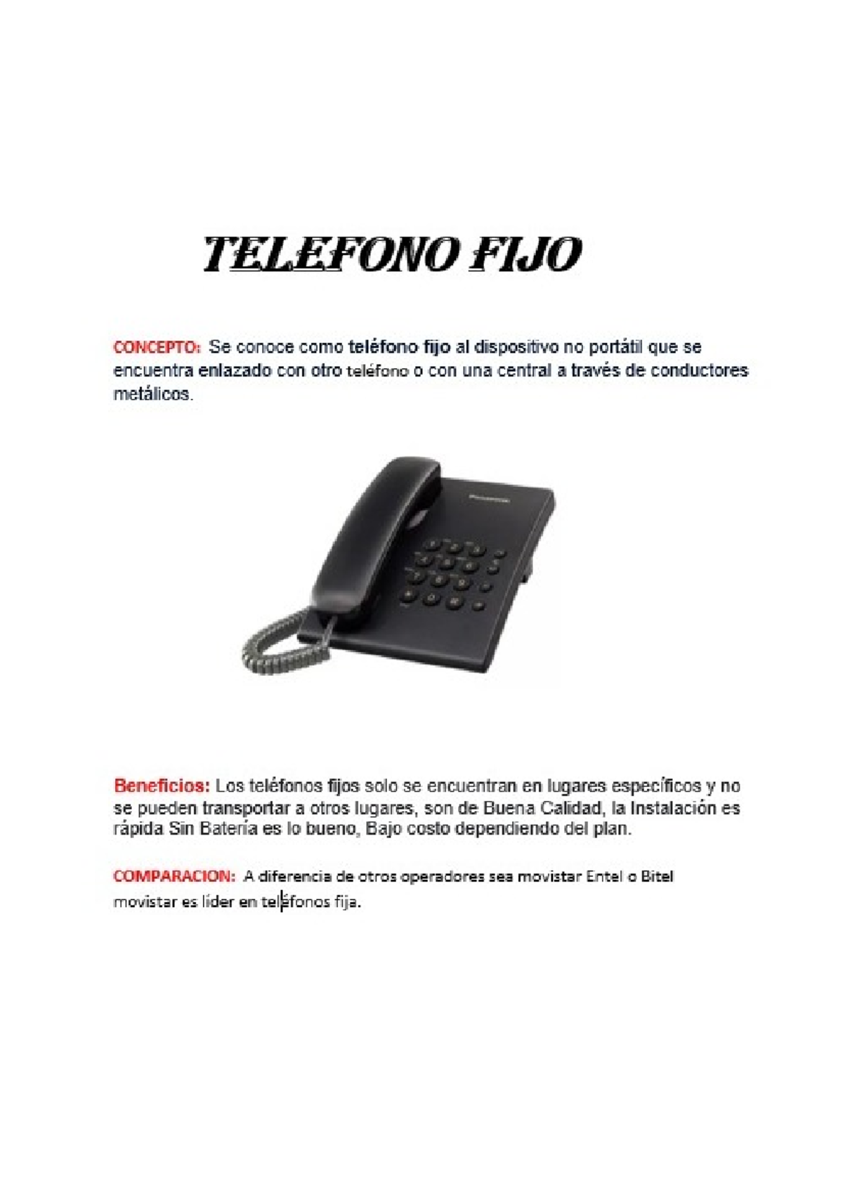 trabajo de telefonia fija - Nuevas tendencias - Studocu