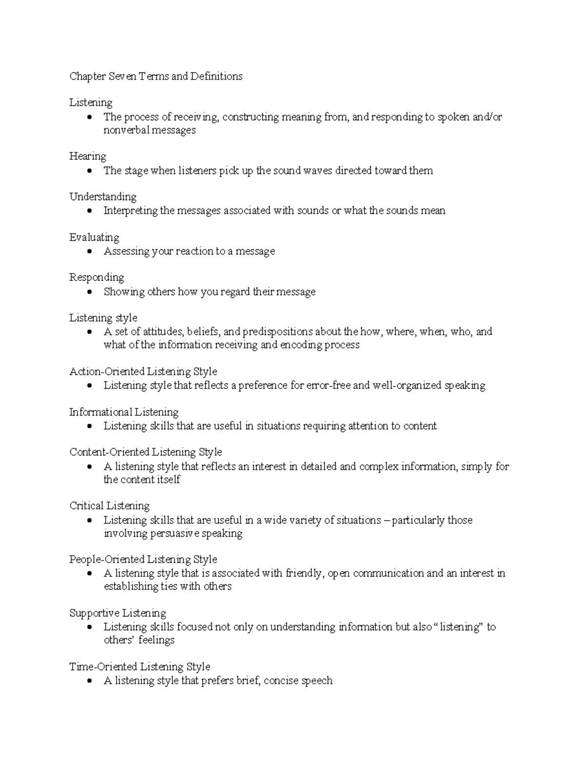 Chapter Seven Terms and Definitions - Studocu