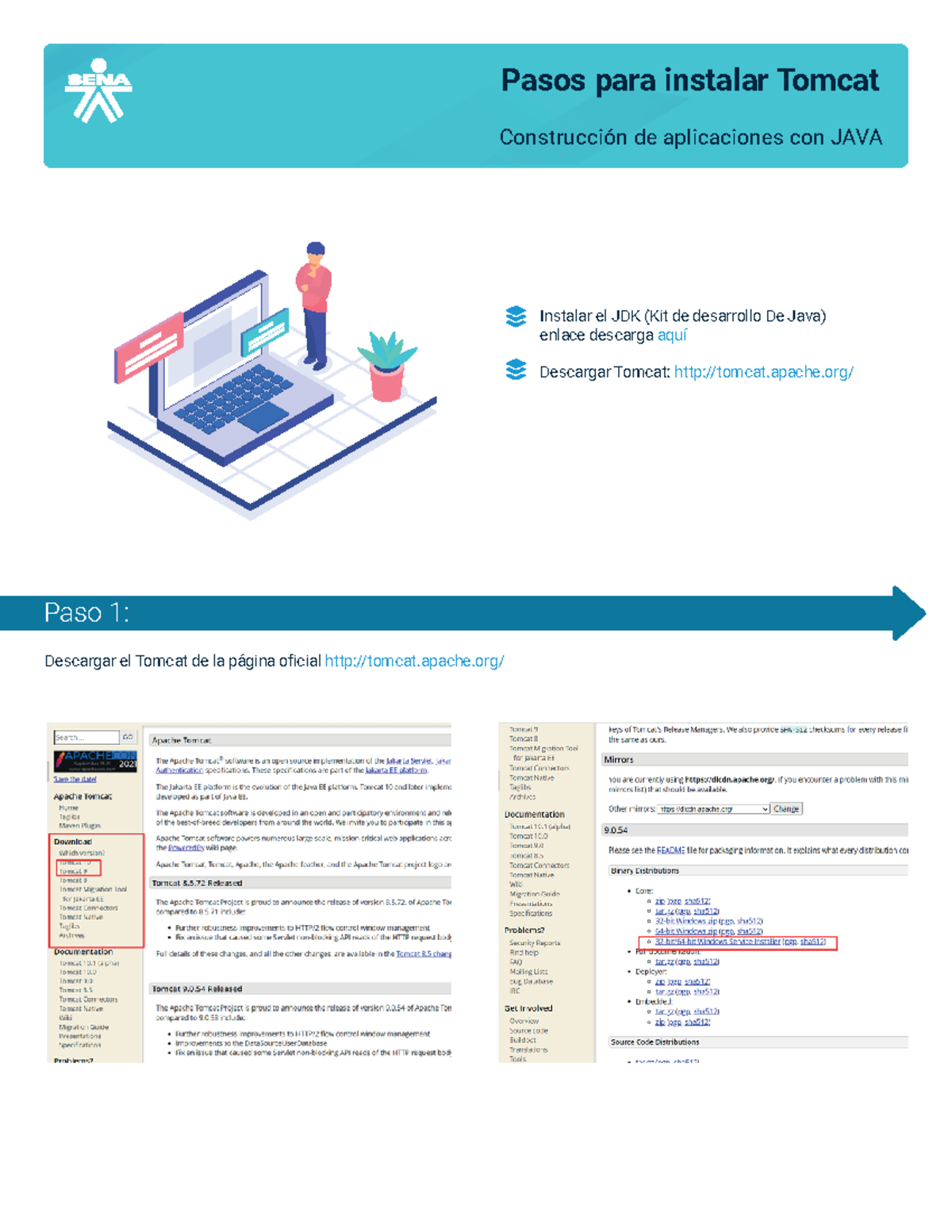 Anexo 2 Tomcat - Paso 1: Pasos para instalar Tomcat Construcción de ...